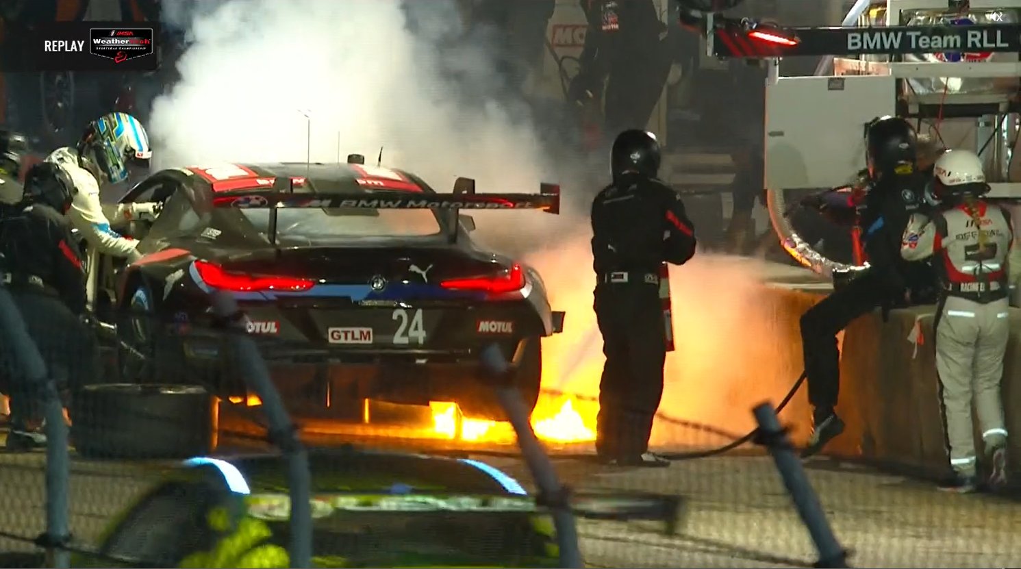 IMSA, 12h de Sebring: Susto no pit lane | AutoSport