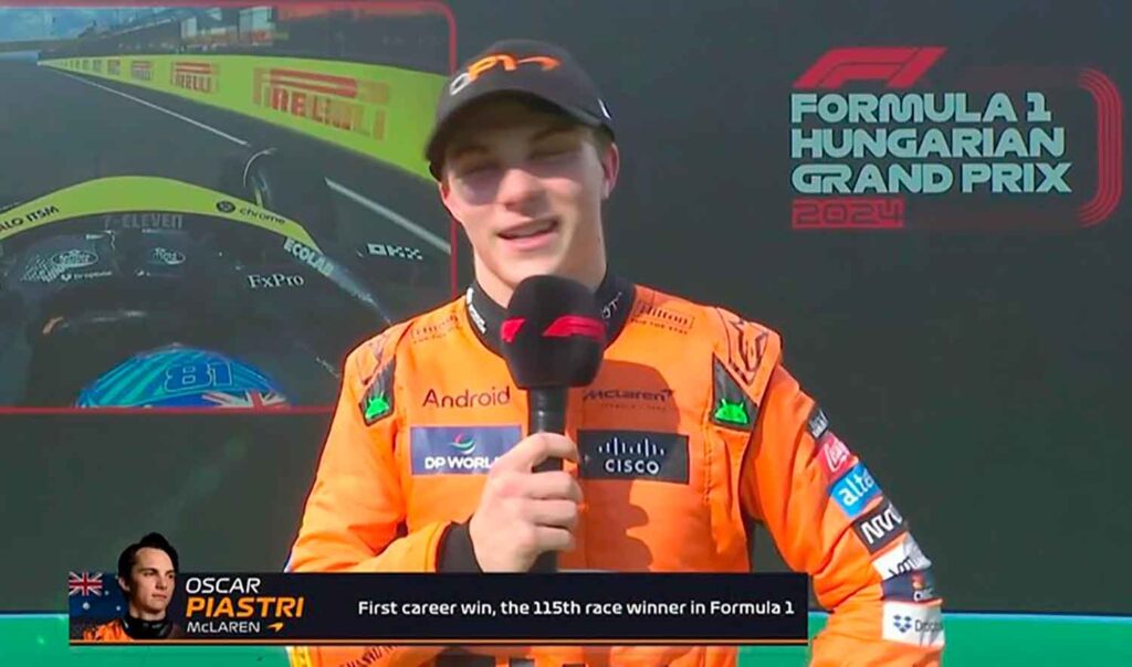 GP Hungria F1, Oscar Piastri: “o Norris fez o correto e agora espero que venham muitas mais ...